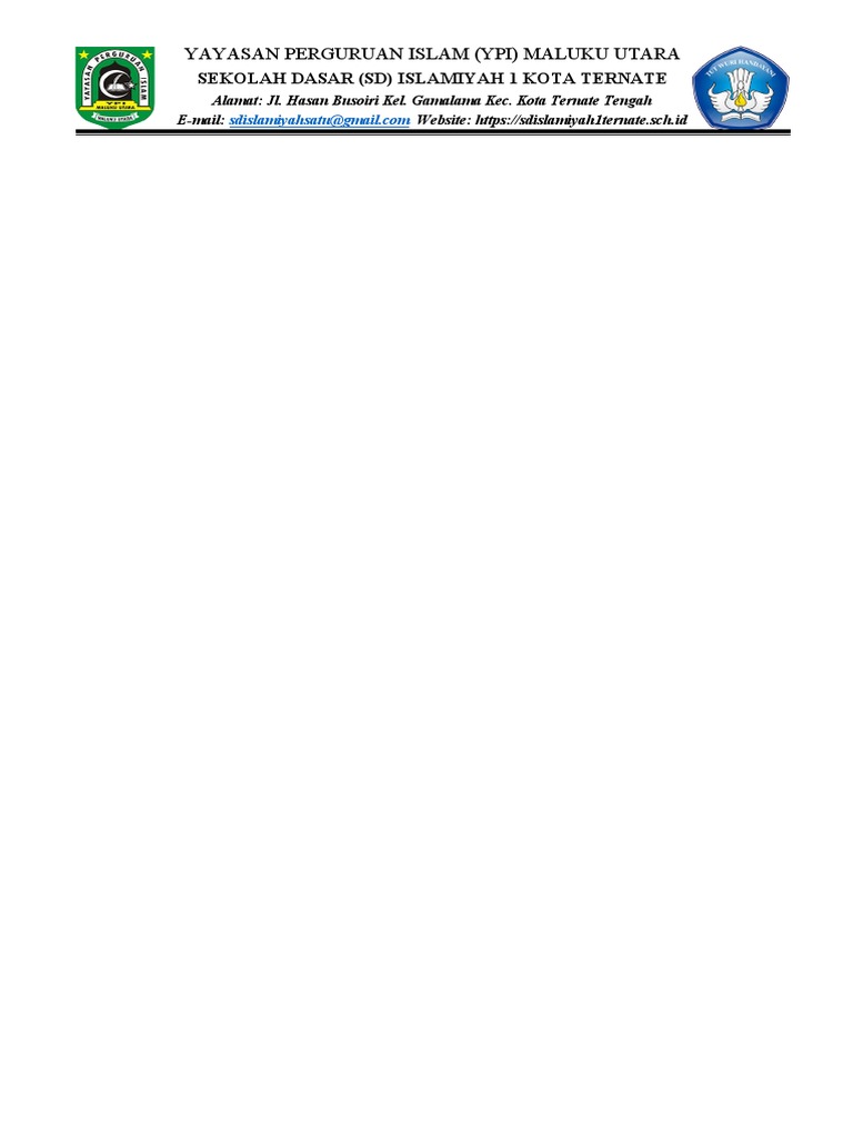 KOP SD Islamiyah 1 | PDF