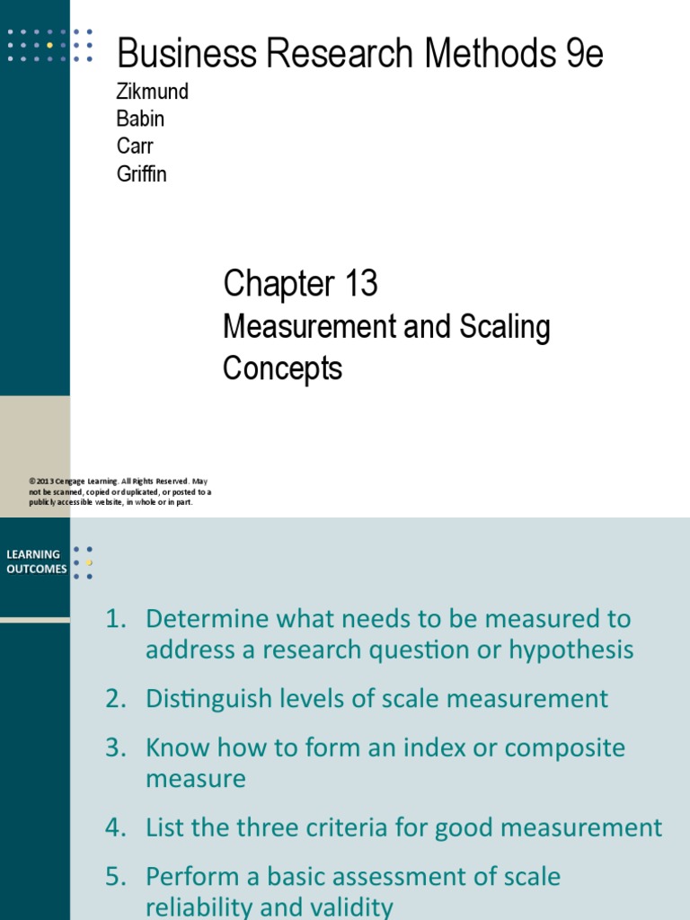 BRM 9e PPT CH 13 - Measurement and Scale | PDF | Validity (Statistics ...