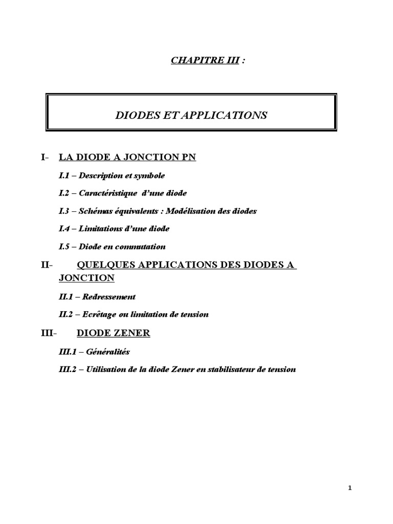 Chap2 Diodes | PDF | Diode | Redresseur