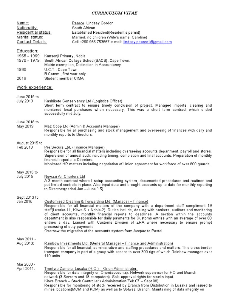 LGP CV Jan-2023 | PDF | Accounting | Business