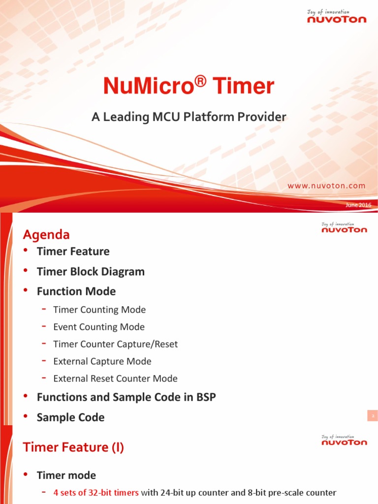 07 NuTiny-NUC029 Timer | PDF | Timer | Electronic Circuits