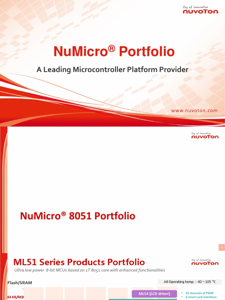 02 - NuMicro® Portfolio | PDF | Microcontroller | Computer Architecture