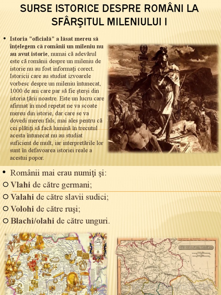 Surse Istorice Despre Români La Sfârşitul Mileniului I | PDF