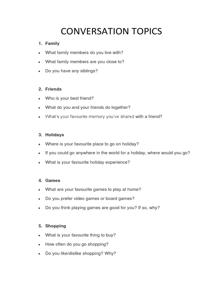 Conversation Topics | PDF | Ghosts | Dream