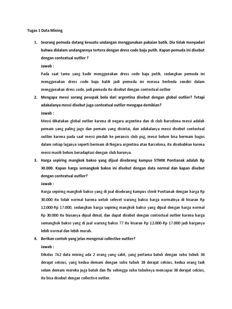 Soal-Soal Data Mining | PDF | Komputer