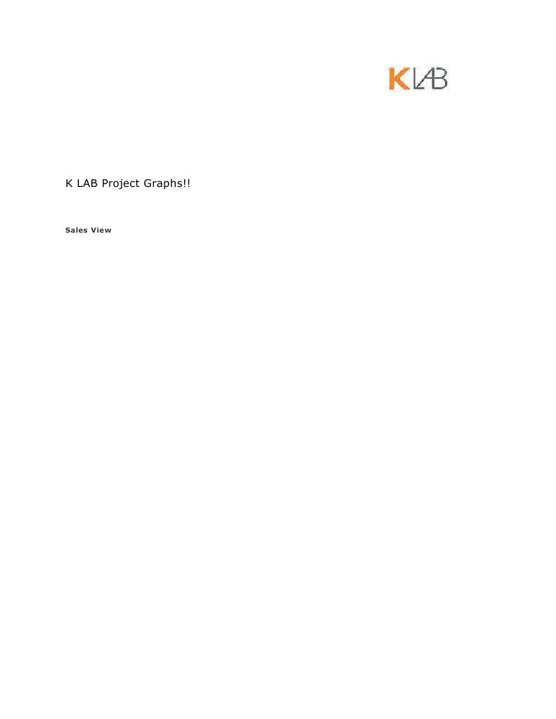 K LAB Project Sales Graphs Overview | PDF