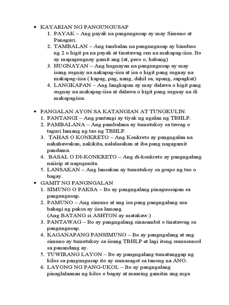 Filipino Reviewer | PDF