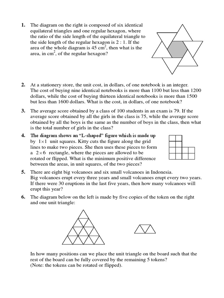 IIMC 2022 - Keystage 2 - Individual.x17381 3 5 | PDF | Area | Triangle