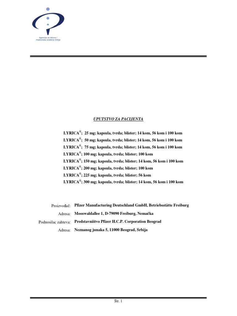 Uputstvo Za Pacijenta | PDF