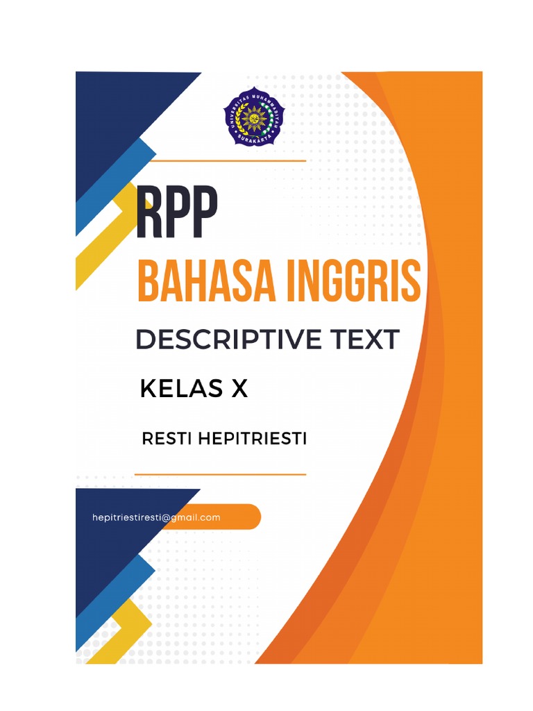 RPP Descriptive Text Kelas X SMK | PDF