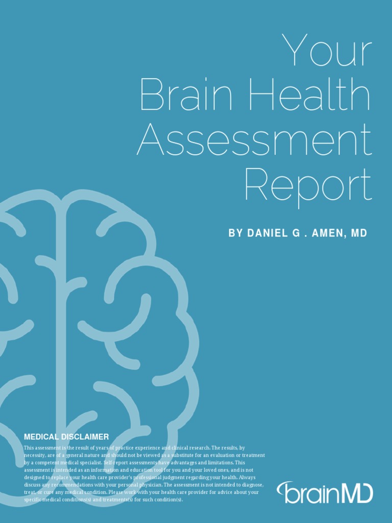 BrainHealthAssessment Report | PDF | Brain | Prefrontal Cortex