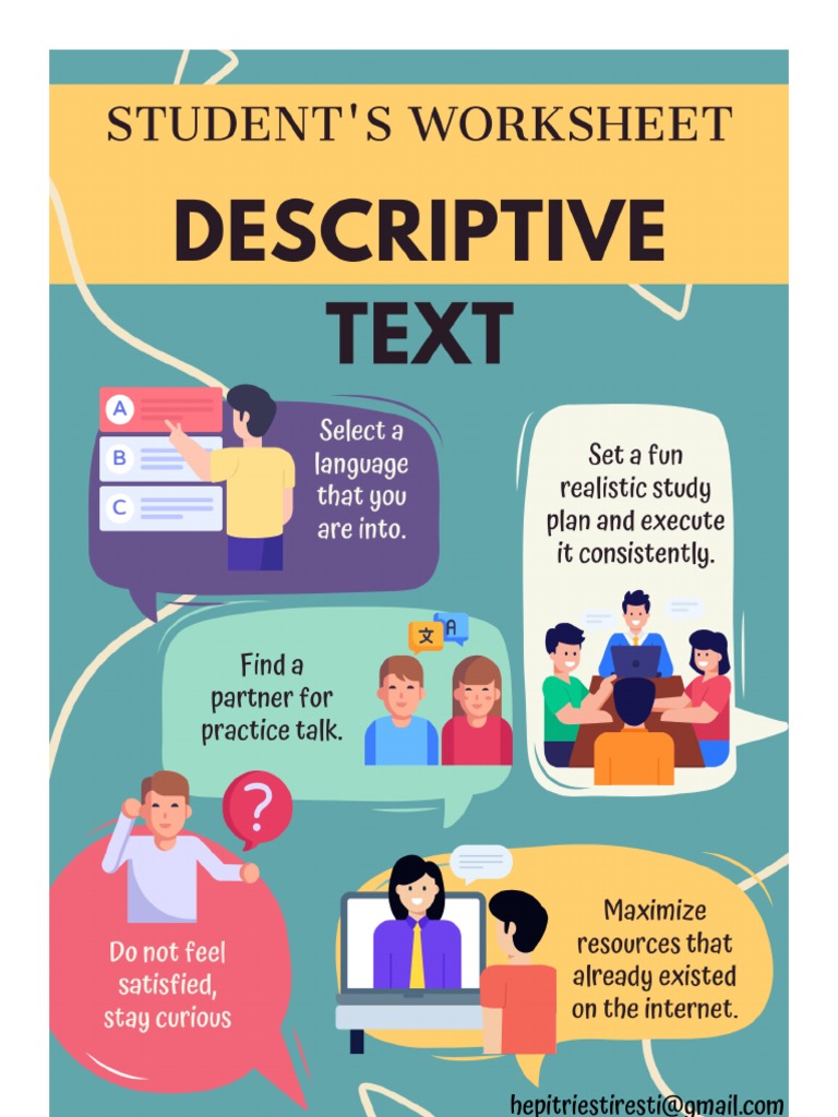 Descriptive Text Worksheets for Students | PDF | Writing | Linguistics