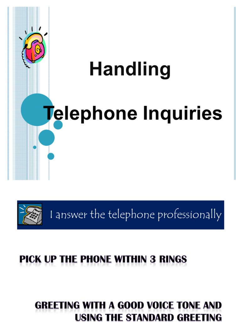 Handling Telephone Inquiries