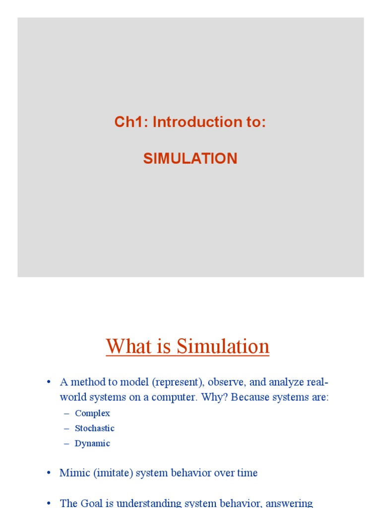 Introduction To ARENA Simulation | PDF | Mathematical Model | System