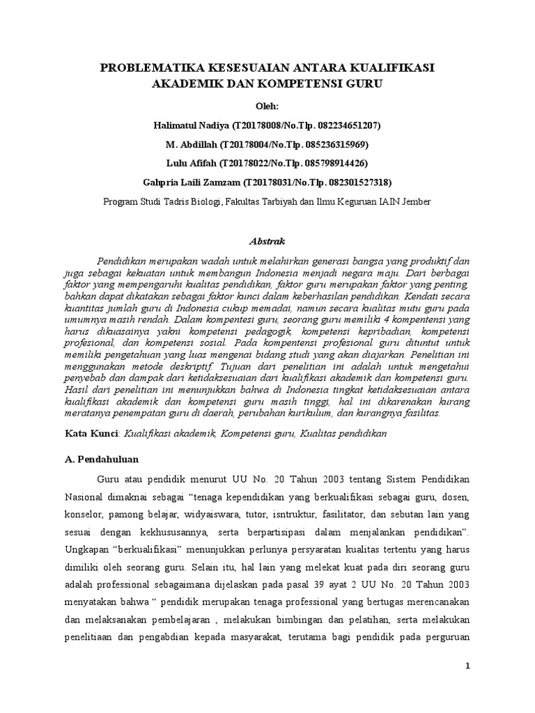 Jurnal Etika Kel. 5 BIO 1 REVISI | PDF