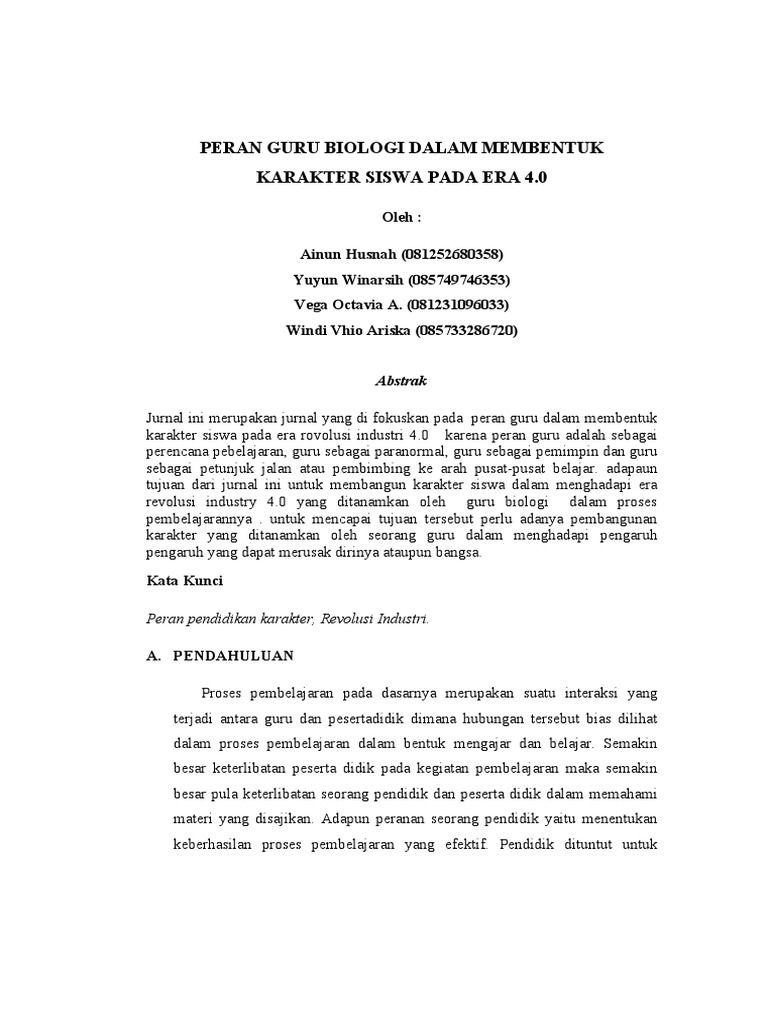 Kel. 02 Peran Guru Dalam Pembentukan Karakter | PDF | Kesehatan Holistik