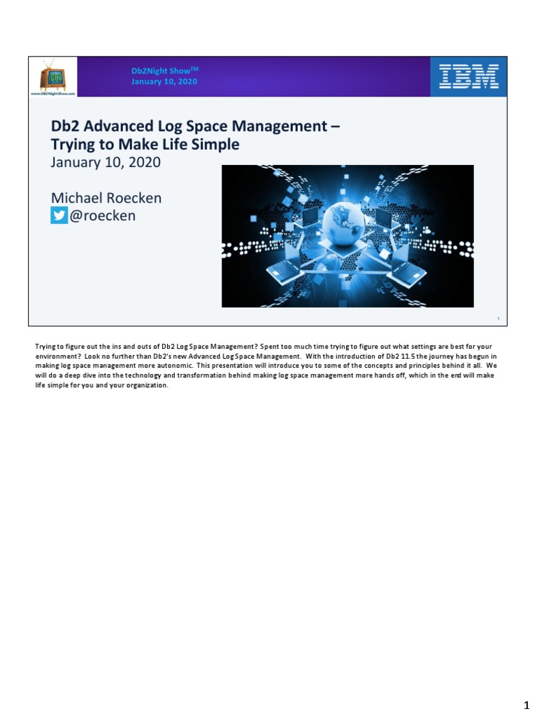 Db2 Advanced Log Space Management | PDF | Computer File | Backup