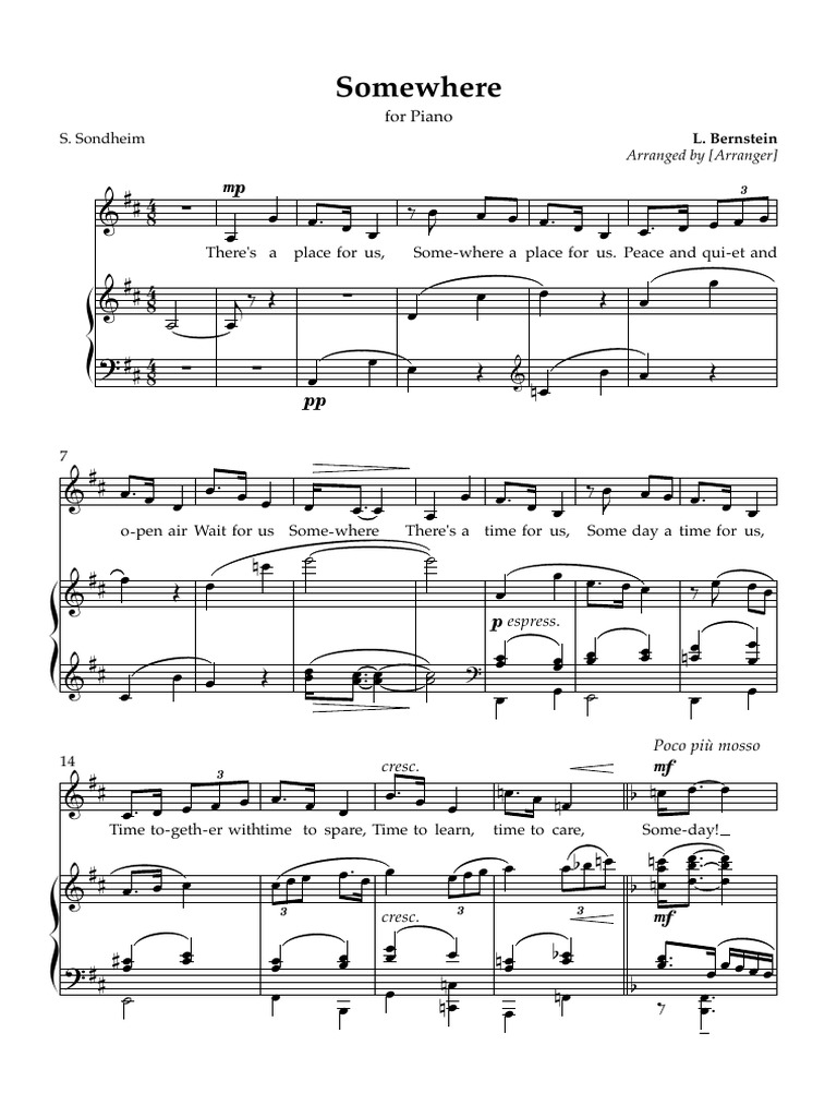 Somewhere - Full Score | PDF