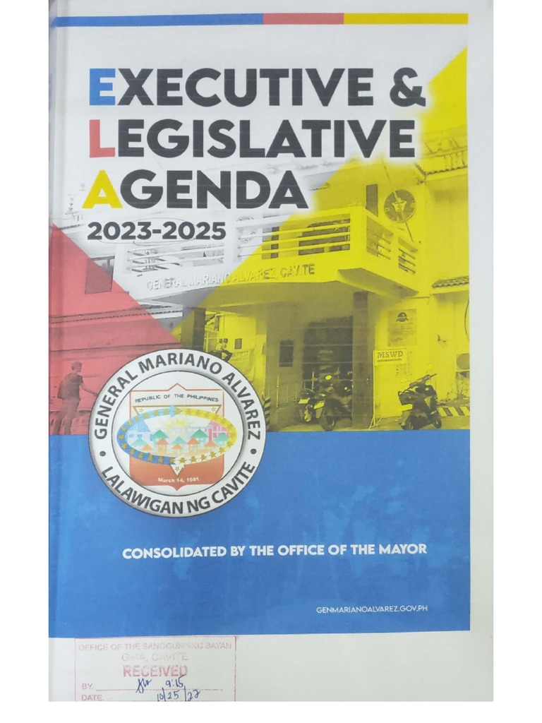 Executive Legislative Agenda 2023-2025 | PDF