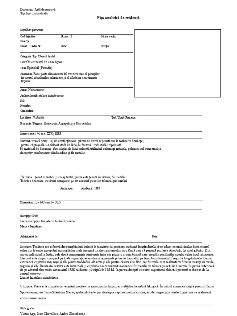 Fisa Analitica de Evidenta Robert | PDF