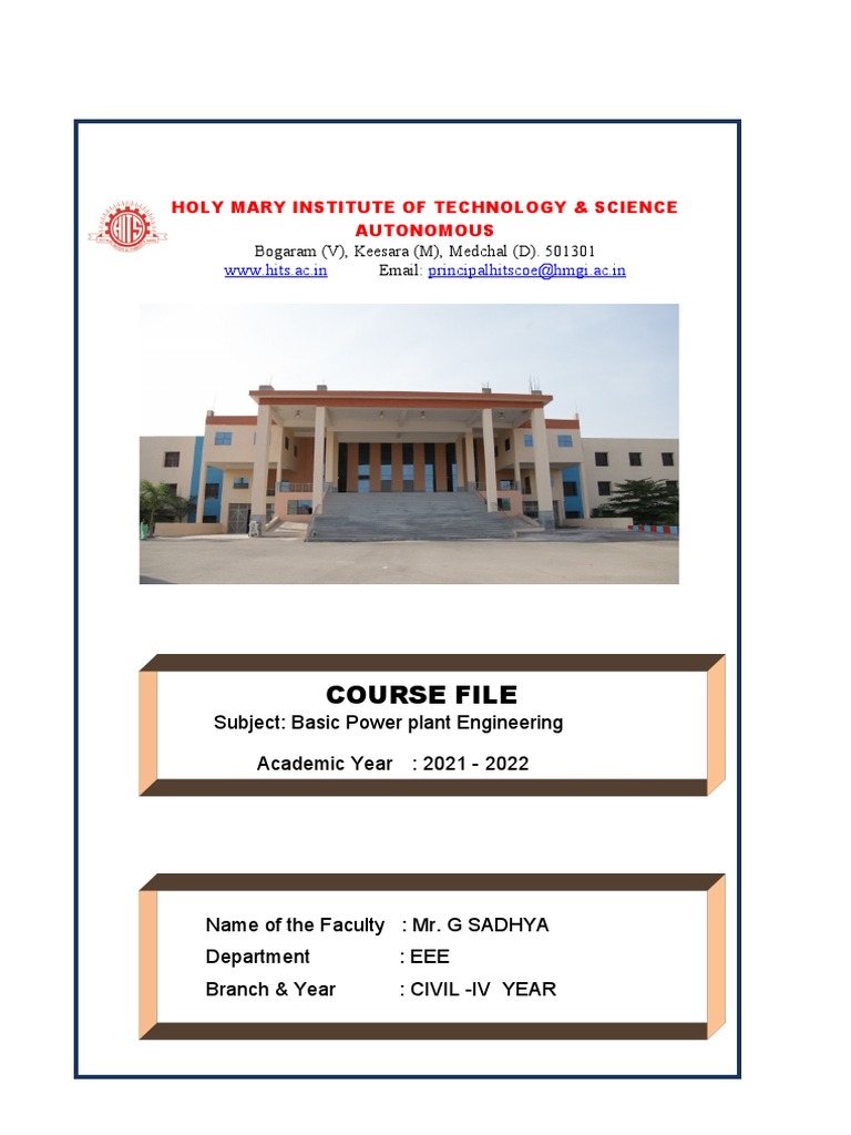 BEE - Course File Structure - New Format | PDF | Boiler | Power Station