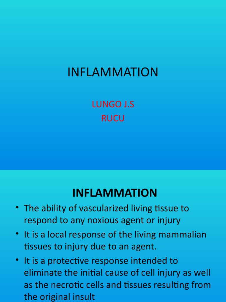 Cardinal Signs of Inlamation | PDF | Inflammation | Health Sciences