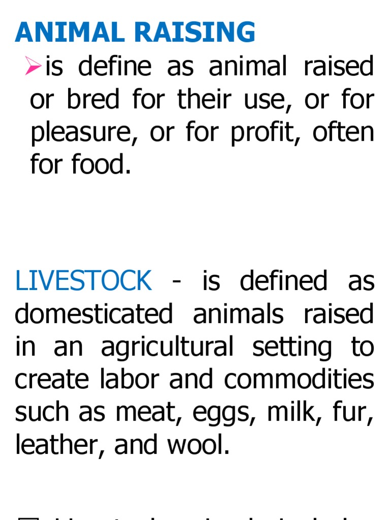Animal Raising | PDF | Agriculture | Livestock