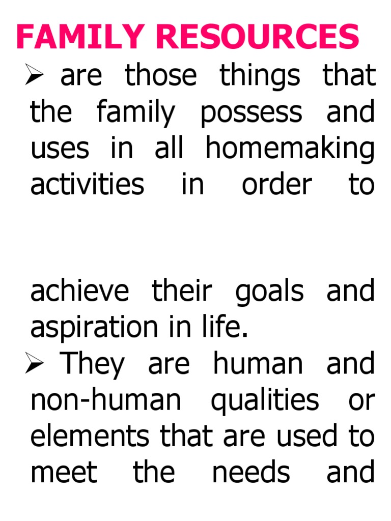FAMILY RESOURCES IMs | PDF | Social Science