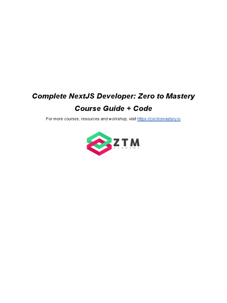 ZTM Next - Js Course Code Guide | PDF | Http Cookie | Computing
