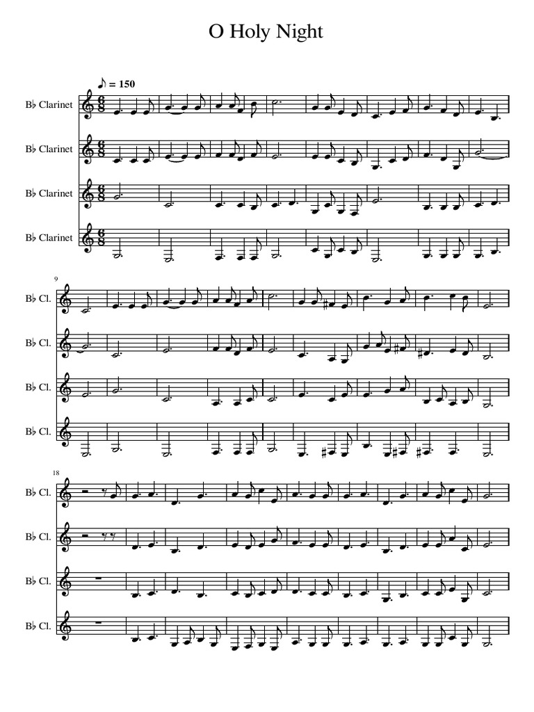 O Holy Night-Score - and - Parts | PDF | Pitch (Music) | Music Theory