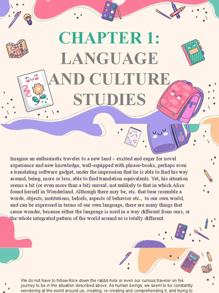 Chapter 1 Language and Culture Studies | PDF | Linguistics | Human Communication