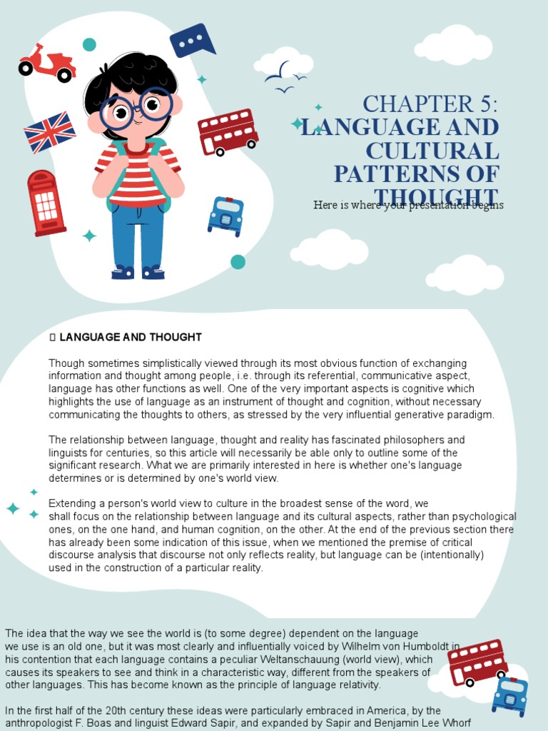 Chapter 5 Language and Cultural Patterns of Thought | PDF | Linguistics ...