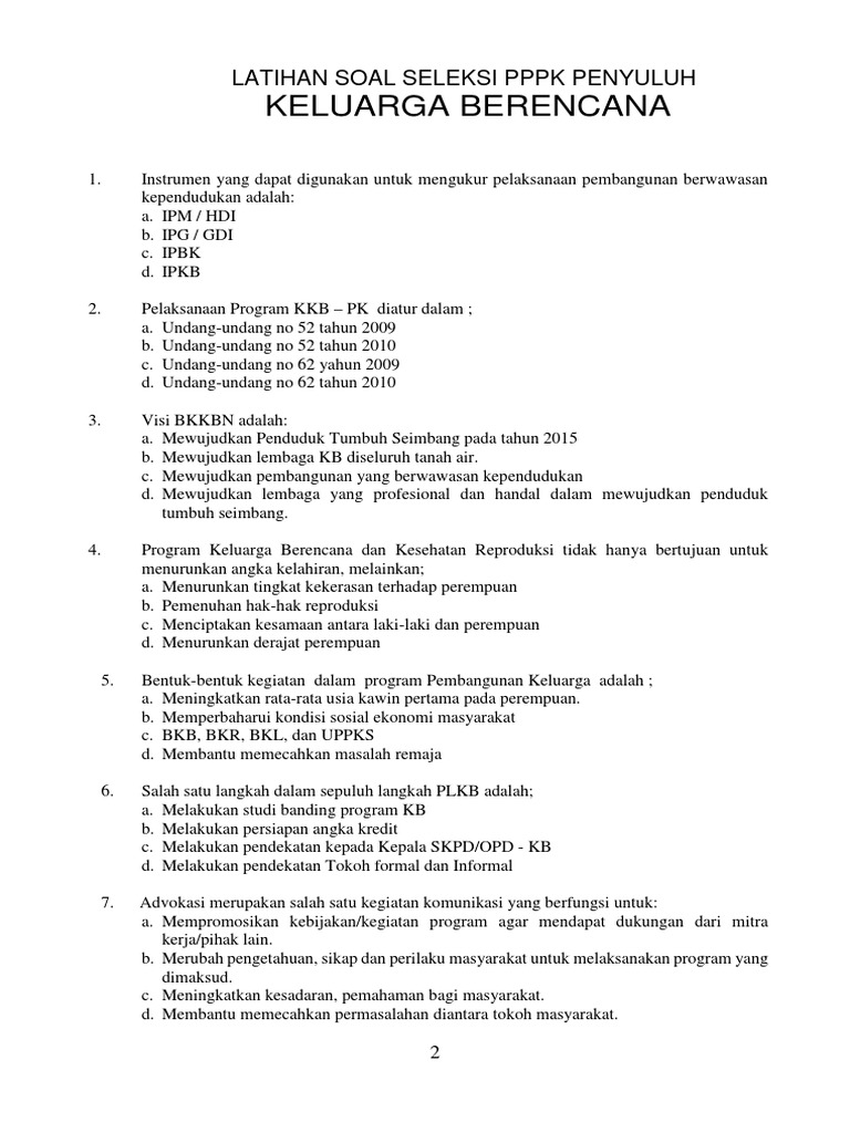 Penyuluh KB Ok | PDF
