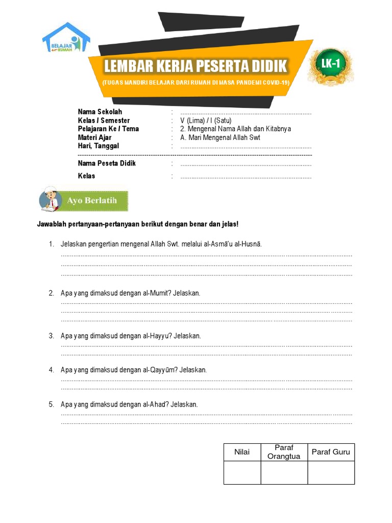 LKPD Kls 5 Pelajaran 2 | PDF