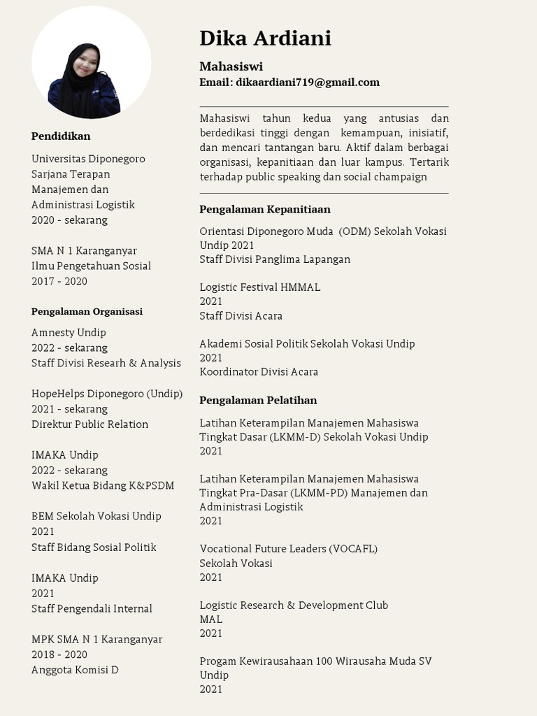 CV Dika Ardiani Update | PDF