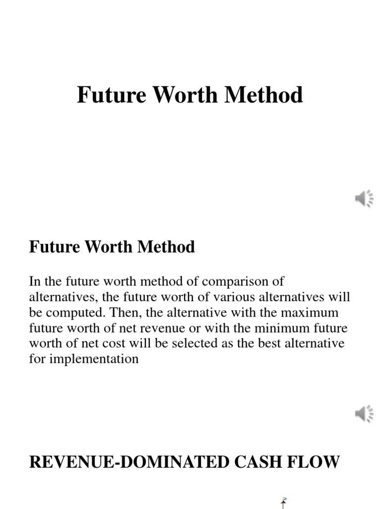 Future Worth Method | PDF | Economies