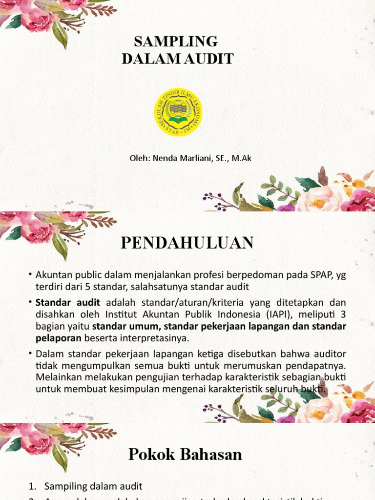 Materi Auditing-Sampling Audit | PDF