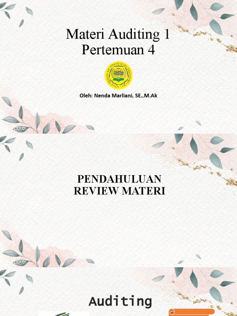 Auditing 1-Pertemuan 4 | PDF