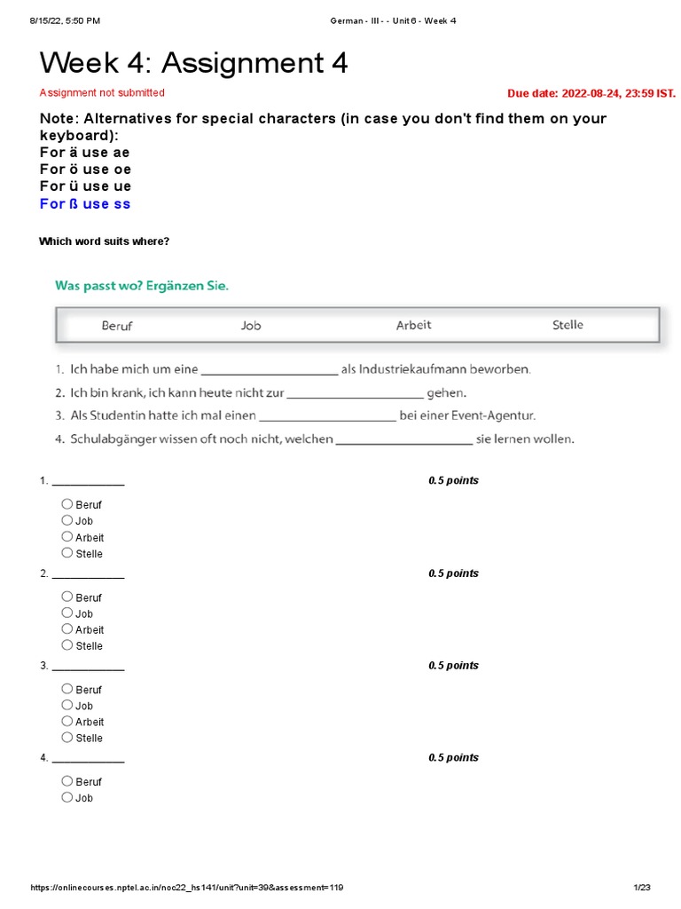 Week 4: Assignment 4: Keyboard) : For Ä Use Ae For Ö Use Oe For Ü Use Ue | Download Free PDF ...