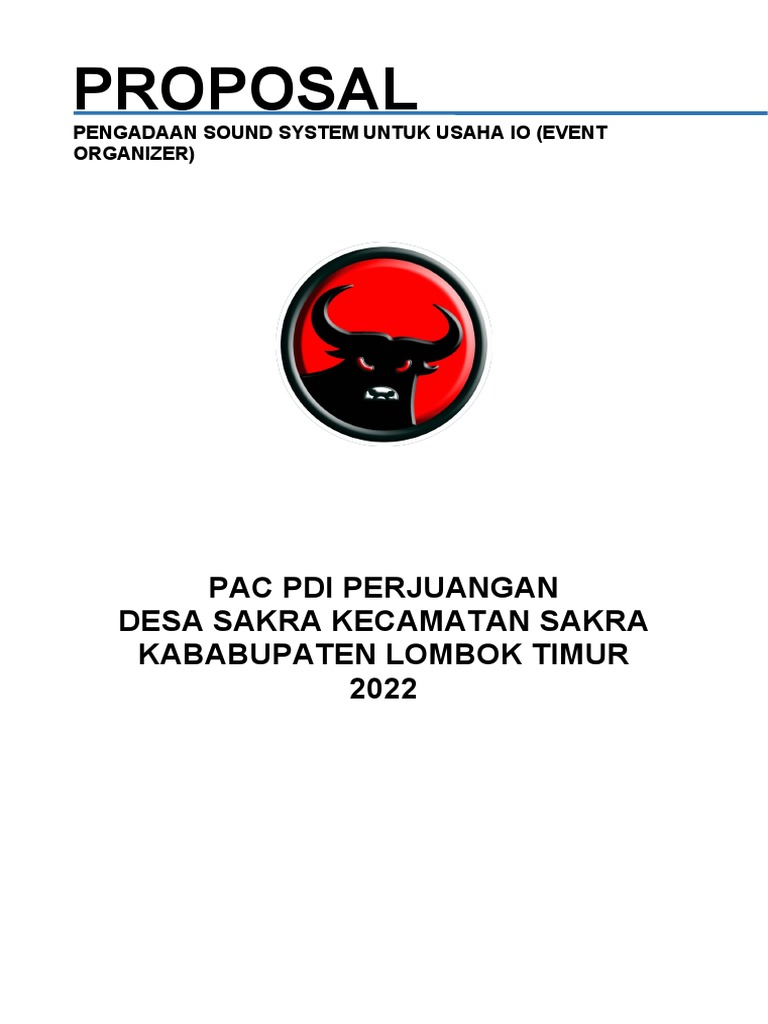 Proposal Pengadaan Sound System IO | PDF
