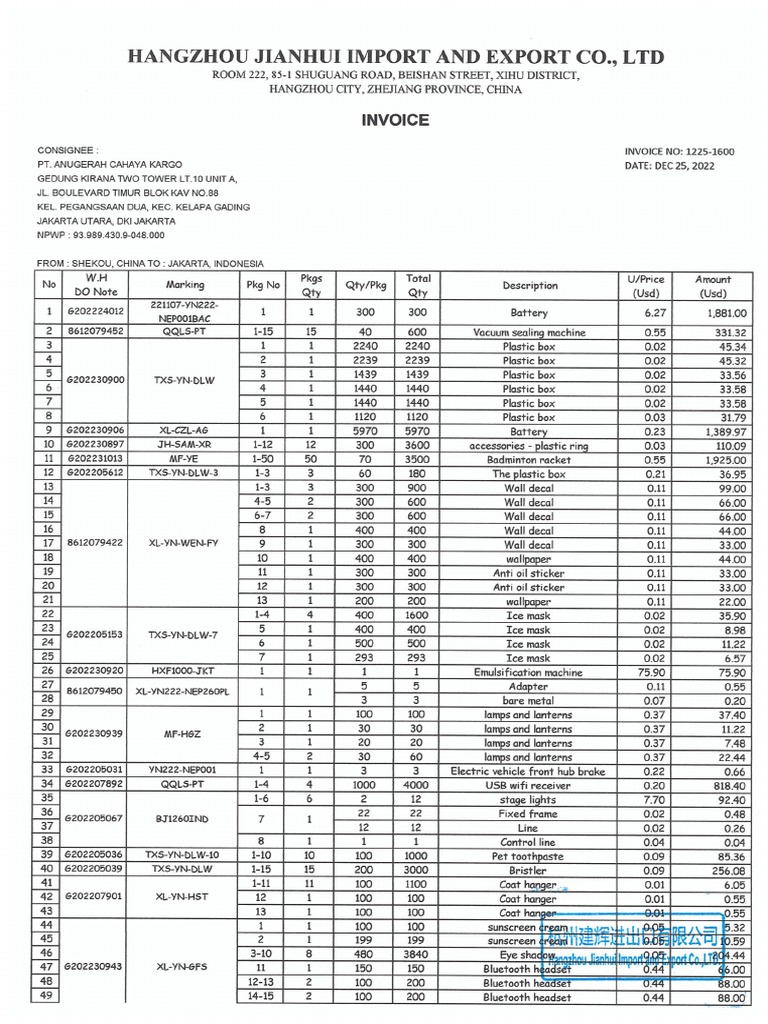 VBL504231361230109 Invoicedan Pacxxx UBG89 O | PDF