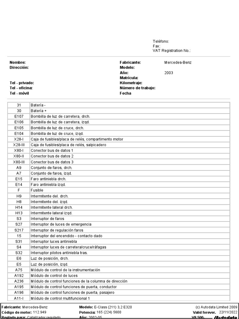 Esquema Electrico Autodata Luces Delanteras | PDF | Estilos de carrocería | Vehículos