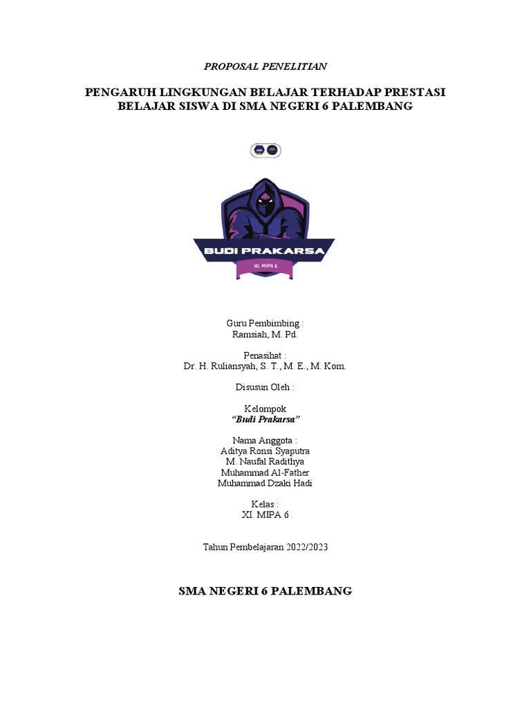 Proposal Penelitian | PDF