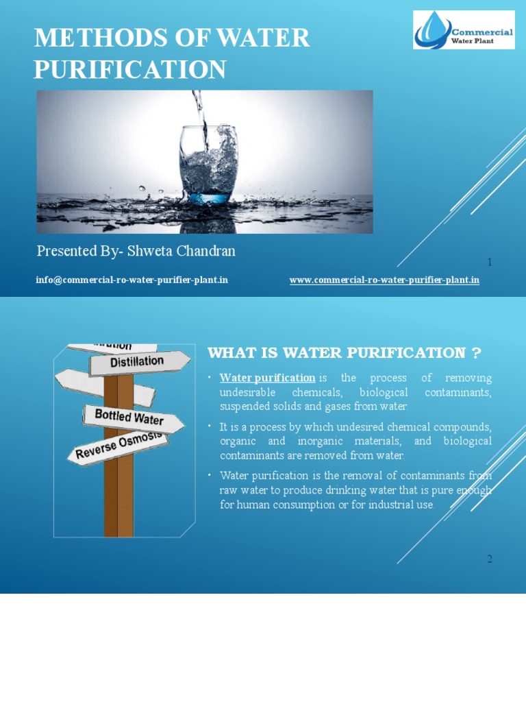 Methods of Water Purifica.9222295.Powerpoint | PDF