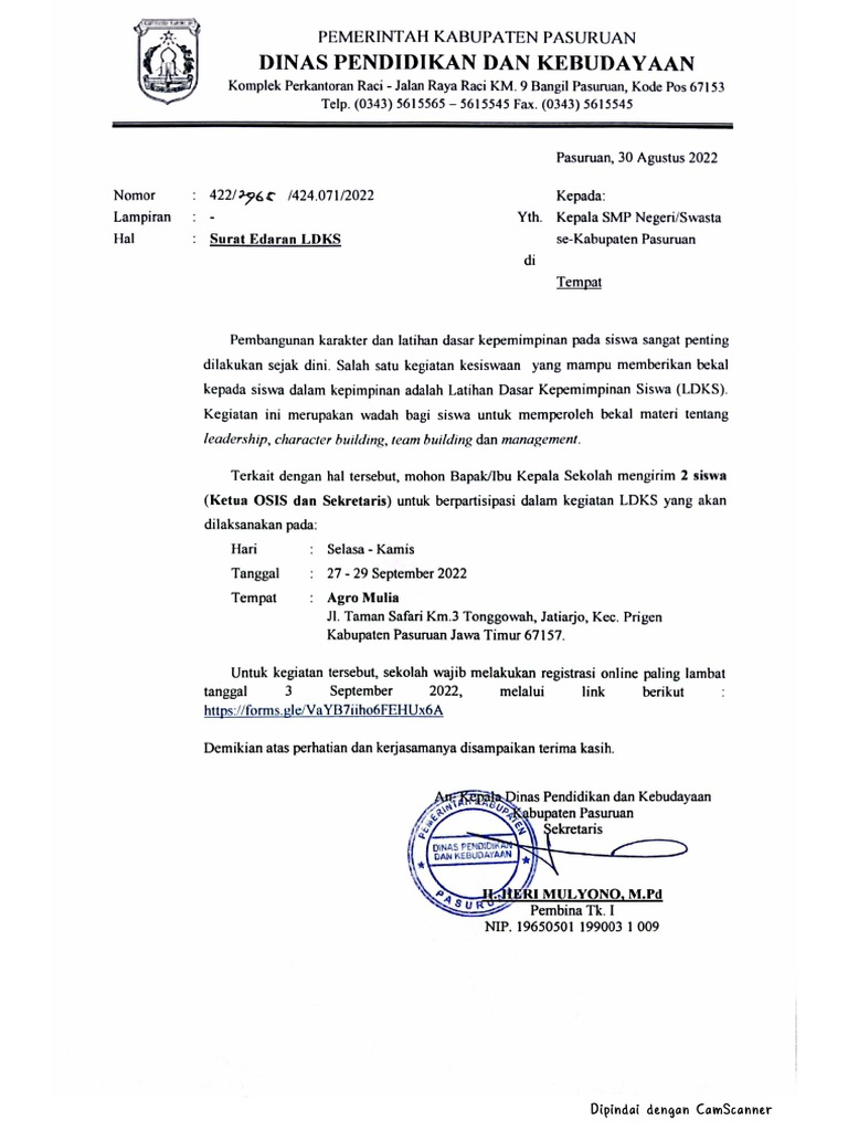 Surat Edaran Ldks | PDF