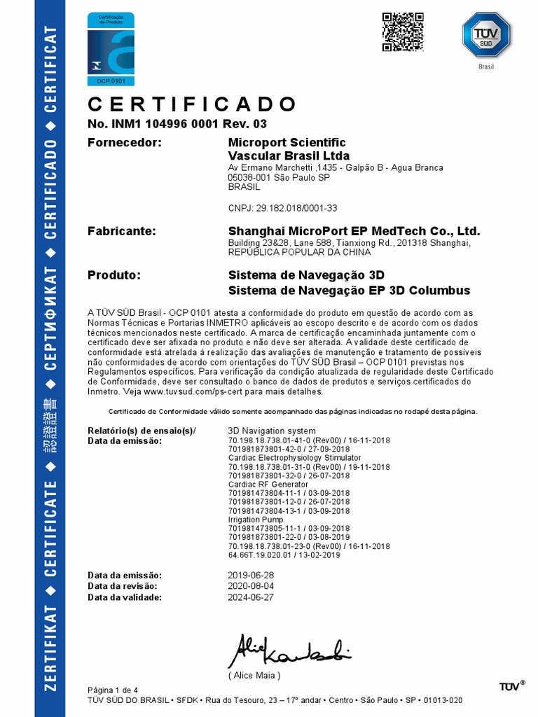 Certificado de Conformidade INMETRO | PDF | Informática