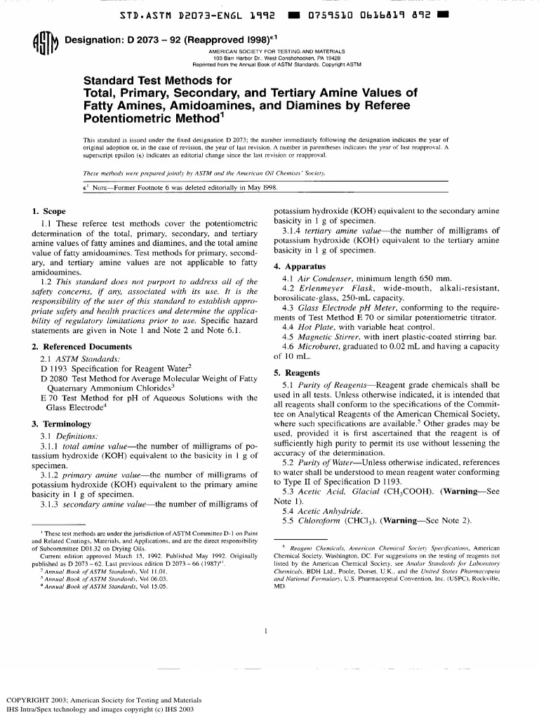 Astm D-2073 | PDF
