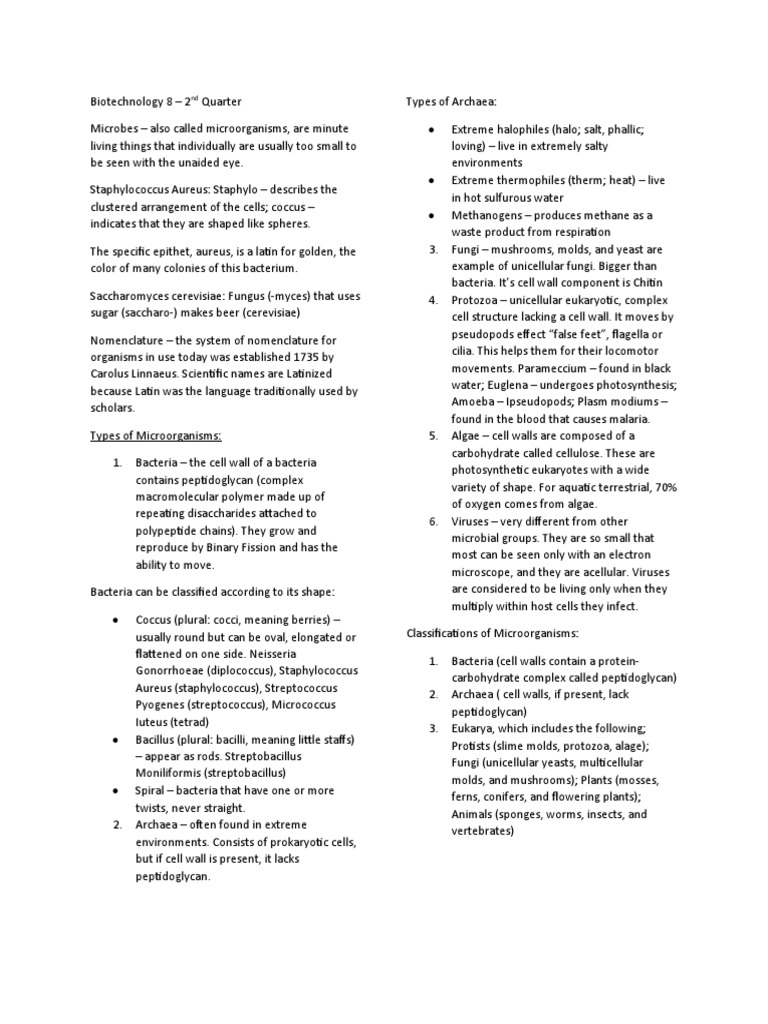 Biotech 8 2nd Quarter | PDF | Staining | Bacteria