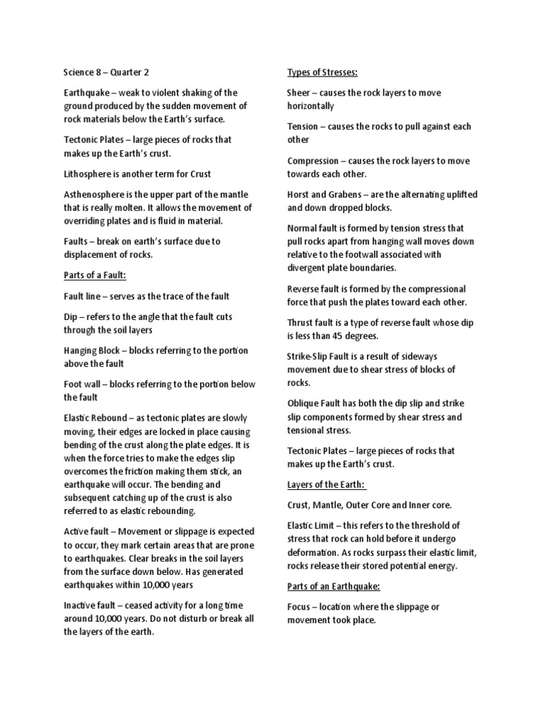 Science 8 Quarter 2 | PDF