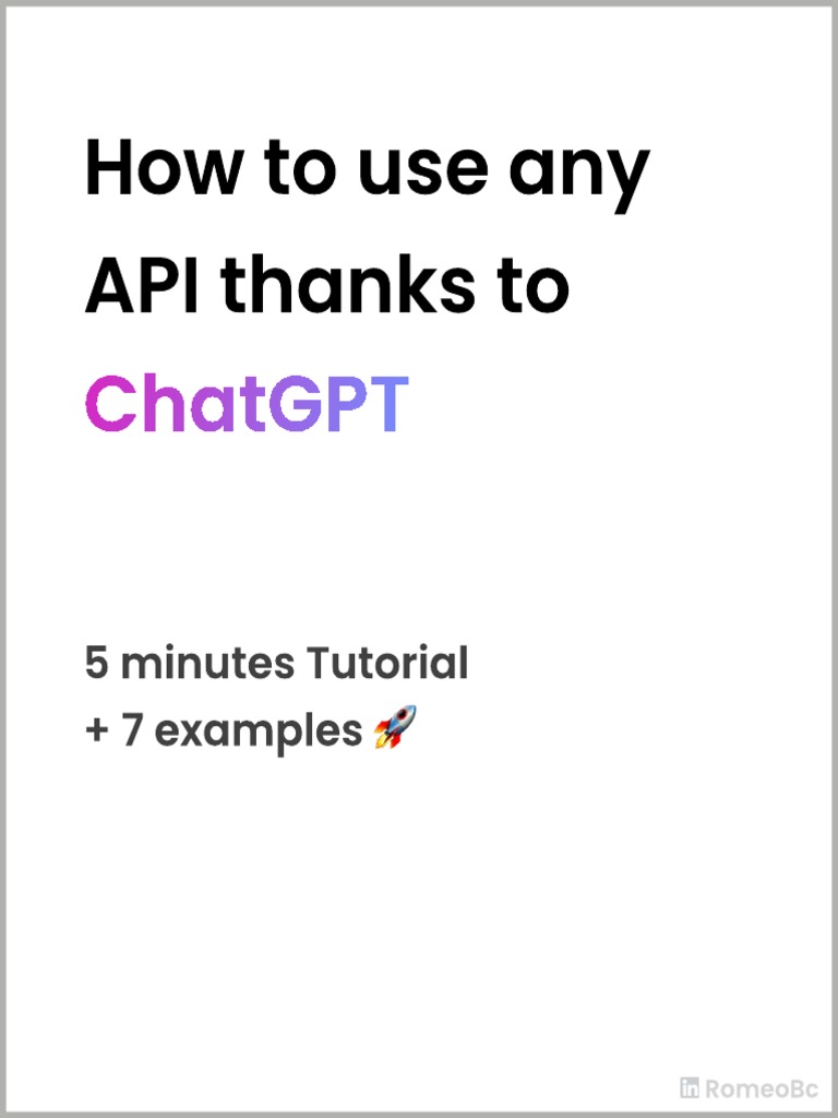 Simple ChatGPT API Guide | PDF